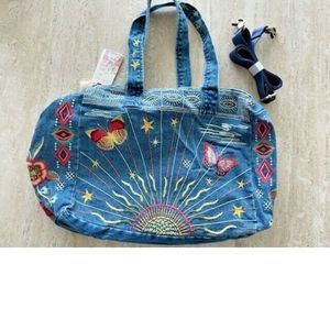 Johnny Was | Bags | Johnny Was Cara Denim Duffle Tote Jean Blue ...